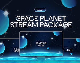 Celestial Star Animated Stream Overlay Package, Crystal, Star, Twitch ...