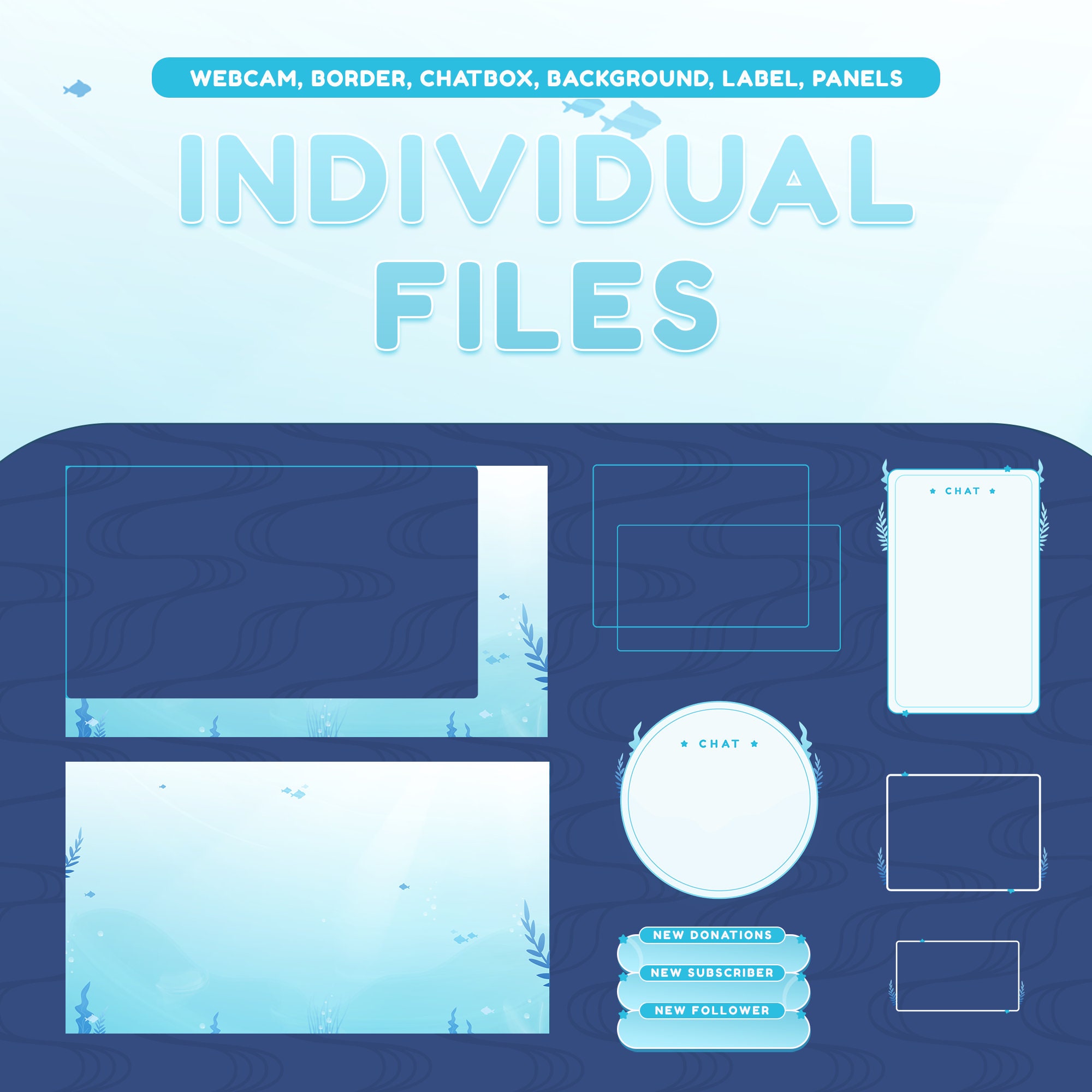 Aquatic Animated Stream Package: Sea Ocean Theme (digital Download) - Etsy