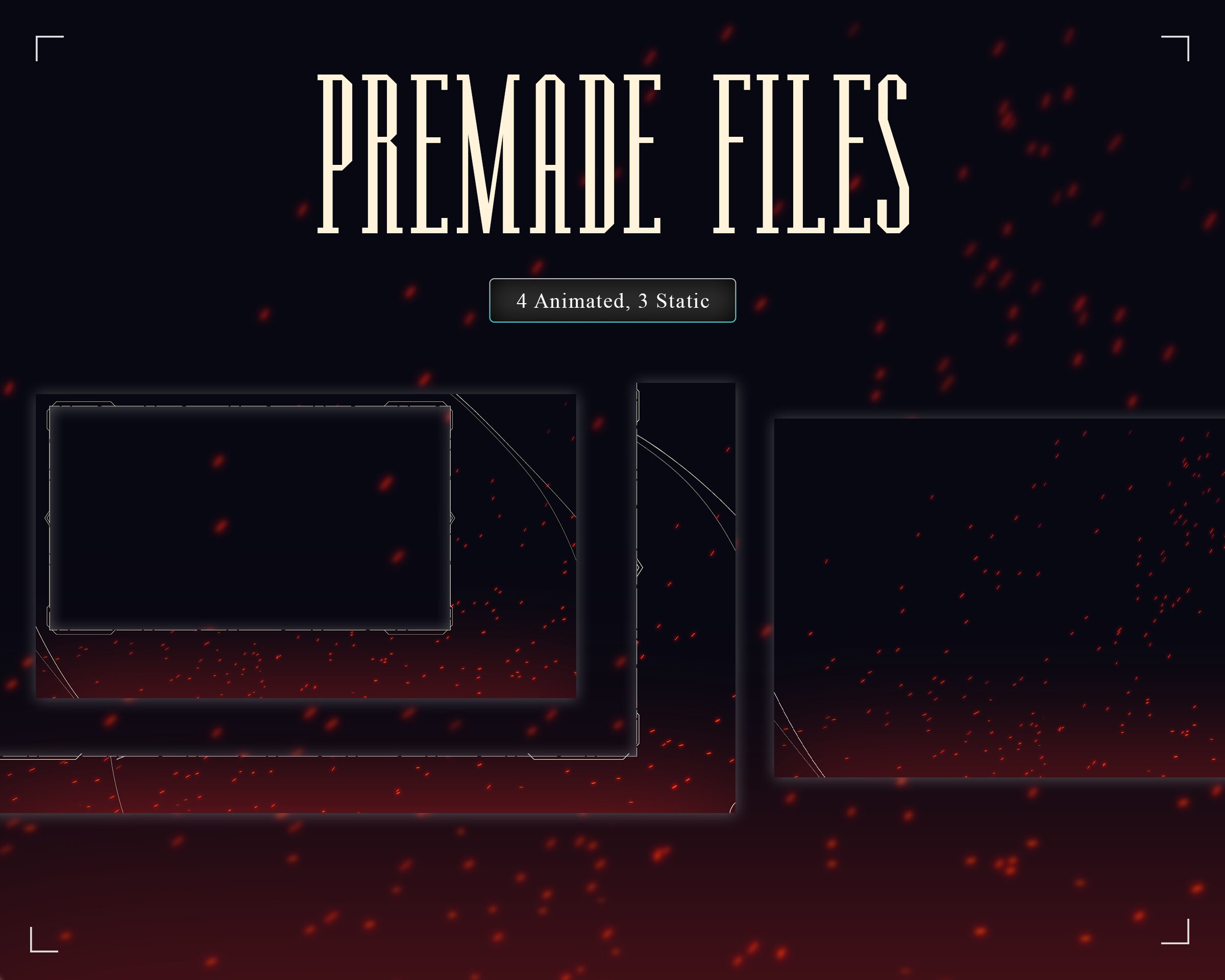 RPG Fantasy Animated Stream Overlay, Fire, Red, Particle, Glow ...