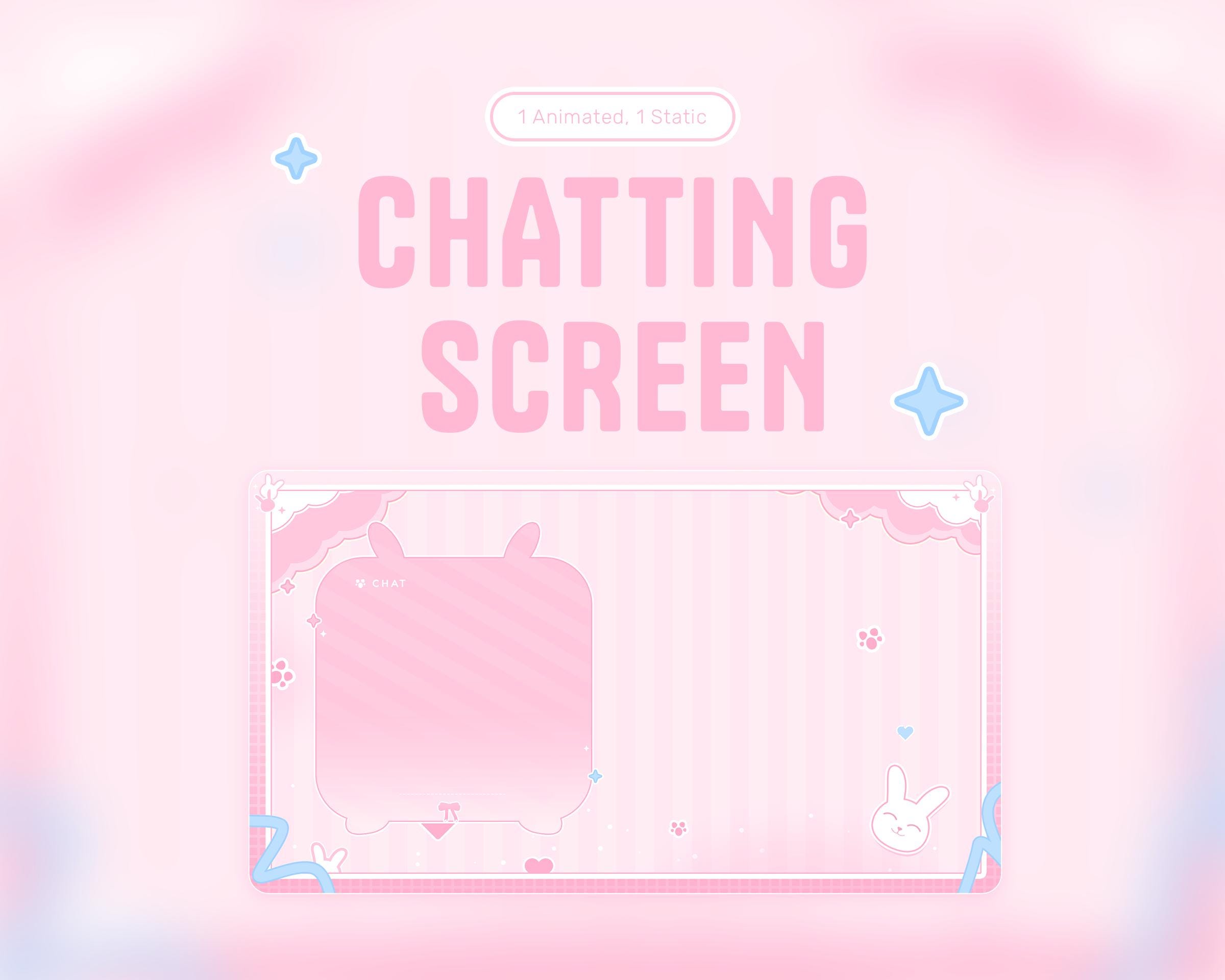 Bunny Pink Animated Twitch Stream Overlay Package (digital Download) - Etsy