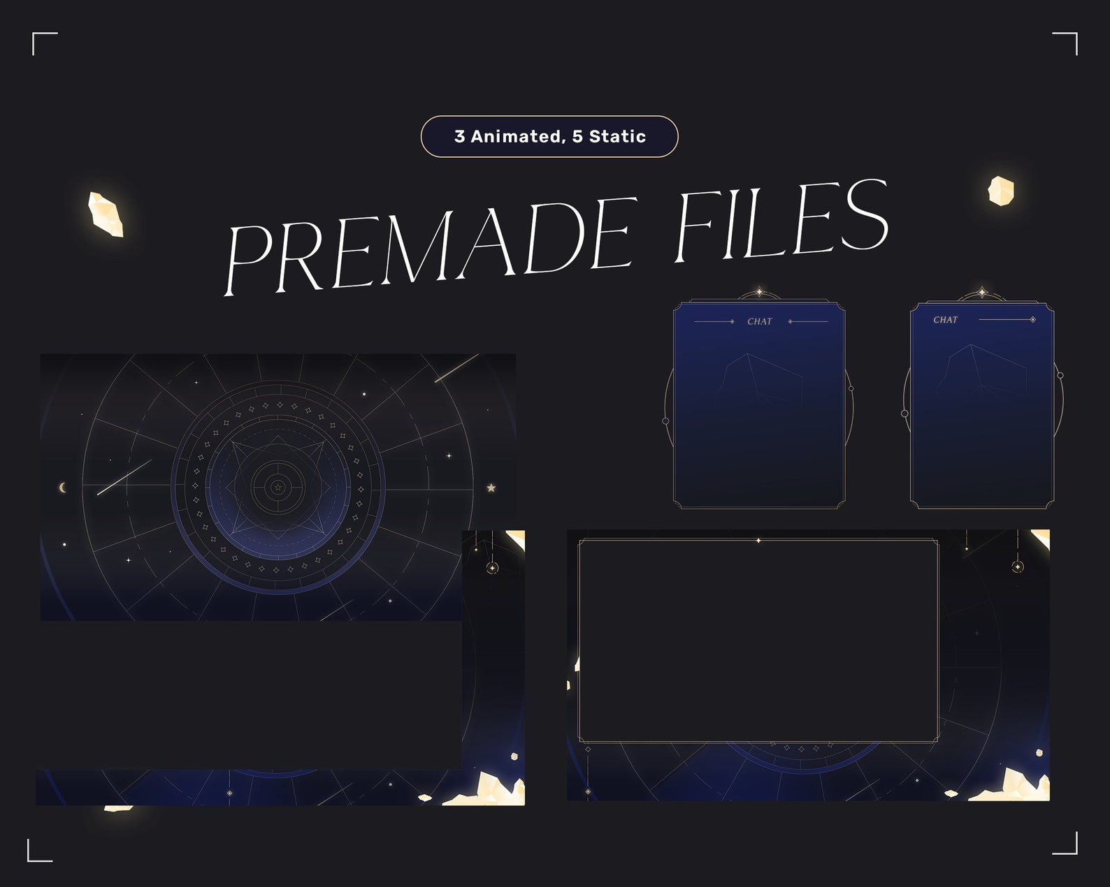 Celestial Star Animated Stream Overlay Package (digital Download) - Etsy