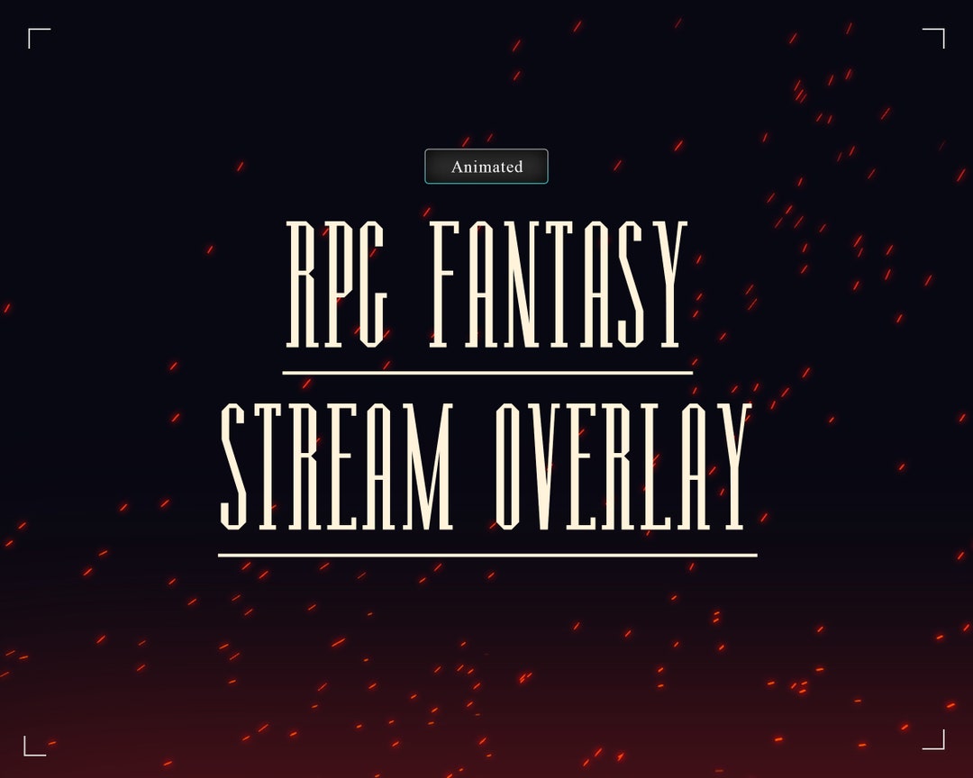 RPG Fantasy Animated Stream Overlay, Fire, Red, Particle, Glow ...