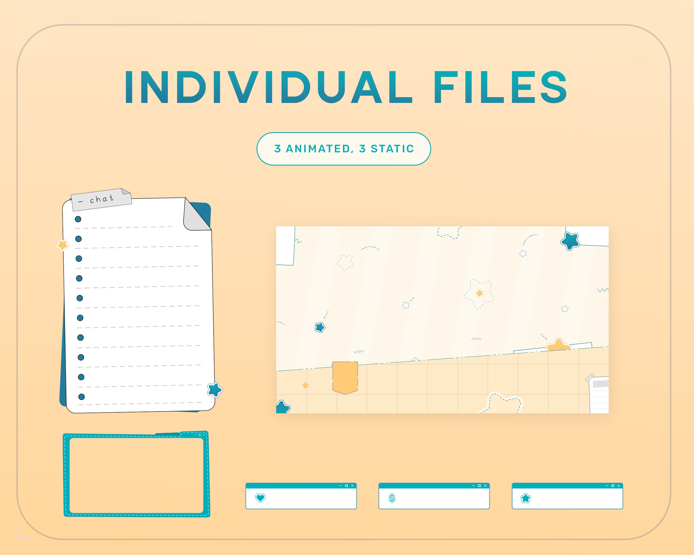 Journal Cozy Animated Stream Overlay Package (digital Download) - Etsy