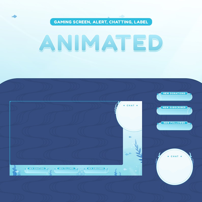 Aquatic Animated Stream Package: Sea Ocean Theme (digital Download) - Etsy