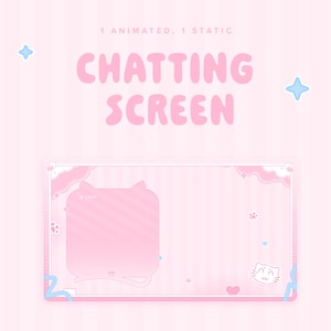 Cat Pink Animated Twitch Stream Overlay Package (digital Download) - Etsy