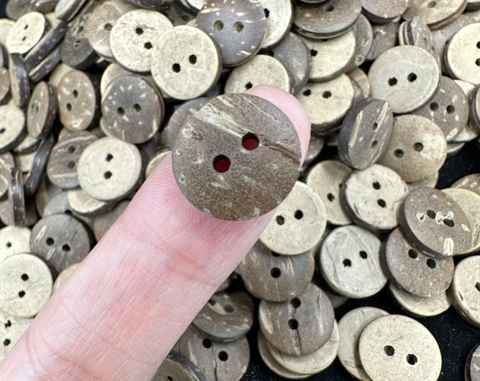 Pack of Coconut Buttons, Coconut Shell Buttons, Sewing Buttons, Sewing ...