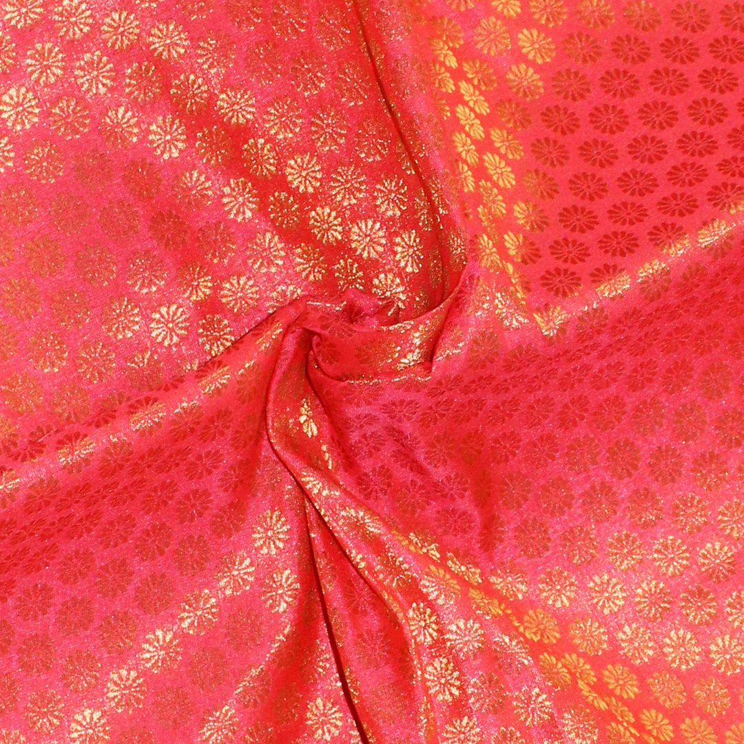 Salmon Brocade Fabric for Wedding Dress Gown Jacket Cushion - Etsy