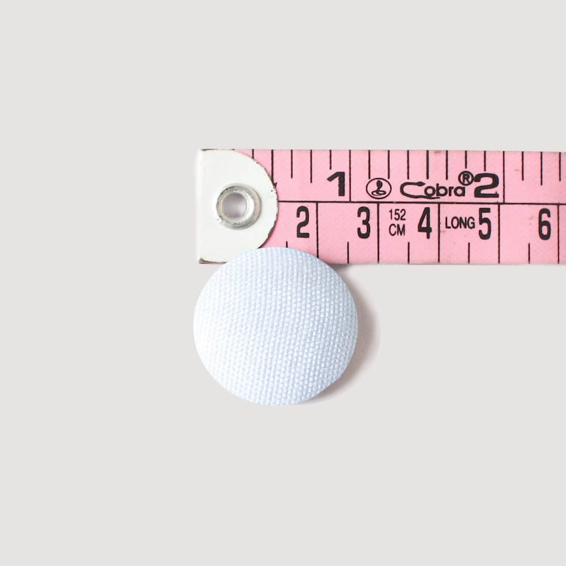 White Fabric Wrapped Button Handmade Round Plain Buttons for Sewing ...