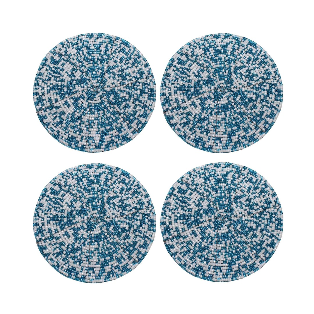 Handmade Round Tea Cup Coaster Table Party Décor Turquoise - Etsy