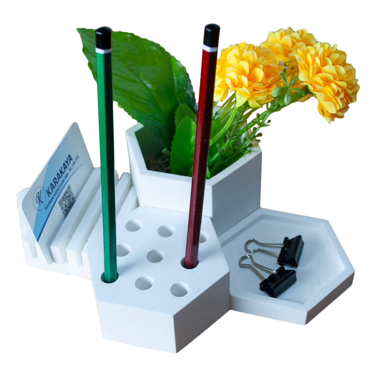 Office Set Silicone Mold OF1 / Cement Mold Business Card Holder ...