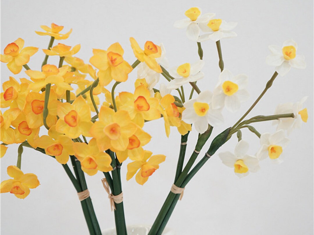 Fake Daffodil Bouquet, Real Touch Narcissus, Artificial Flower Crafts ...