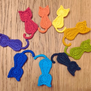 Crochet Cat Shaped Applique Pattern: Easy Crochet Gift Tags, Charms PDF ...