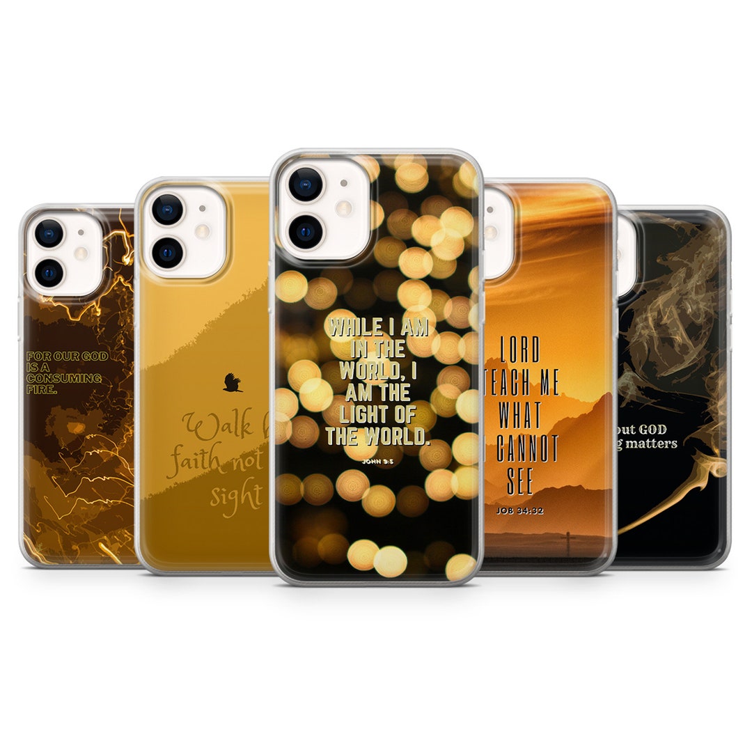 Christian Quote Phone Case Bible Verse Cover for iPhone 15, 14, 13, 12 ...