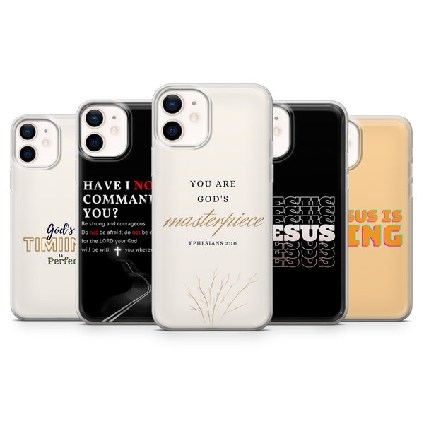 Bible Verse Black Phone Case - Etsy