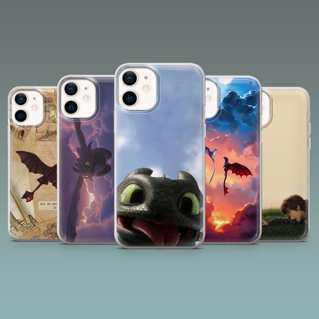 Toothless Phone Case Hiccup Dragon Cartoon Cover for iPhone 16e, 15, 14 ...
