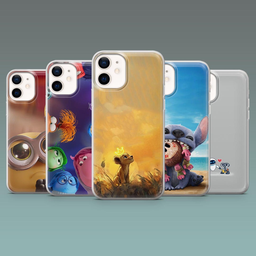 Cute Disney Phone Case Cartoon Lover Cover for iPhone 16e, 16pro, 15 ...