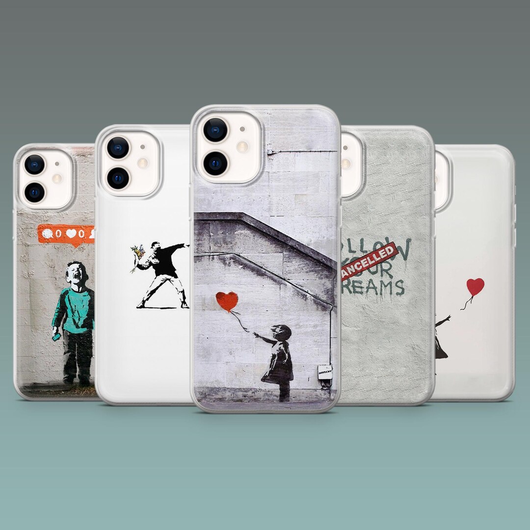 Banksy Phone Case Graffiti Street Art Cover for iPhone 16pro, 15, 14 ...