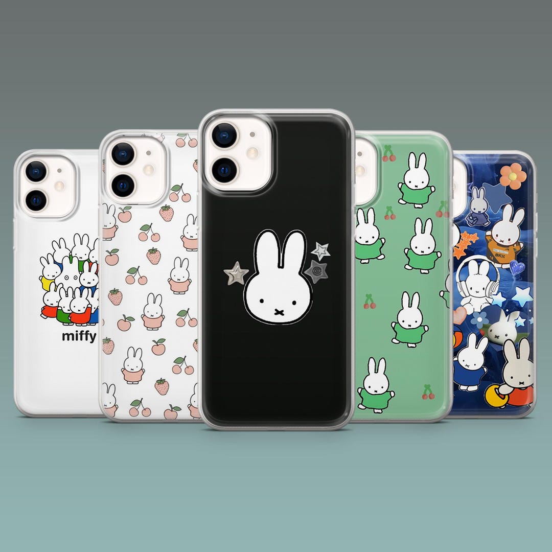Miffy Phone Case Cute Kids Aesthetic Kawaii Cover for iPhone 16, 15, 14 ...