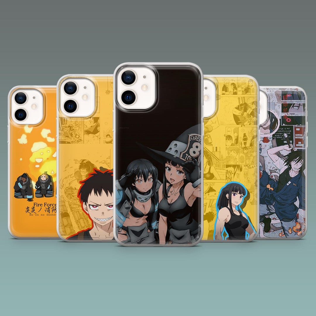Fire Force Phone Case Maki Oze Shinra Kusabe Cover for iPhone 16e, 15 ...