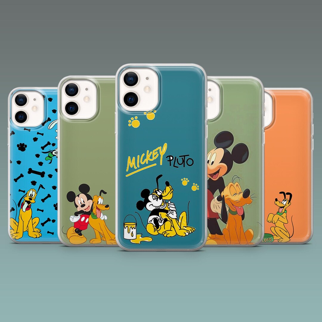 Mickey and Pluto Phone Case Cute Disney Mickey Mouse Cover for iPhone ...
