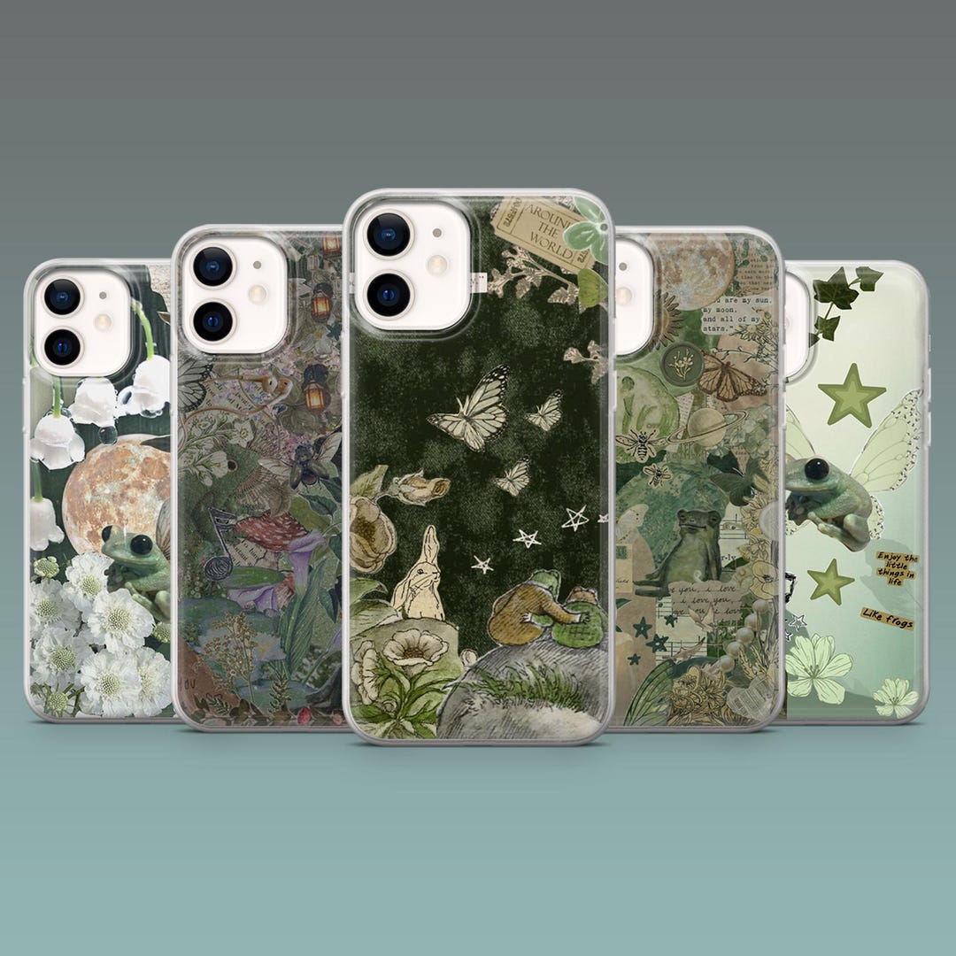 Froggy Phone Case Cottage Core Cover for iPhone 17, 17pro, 16, 15, 14 ...