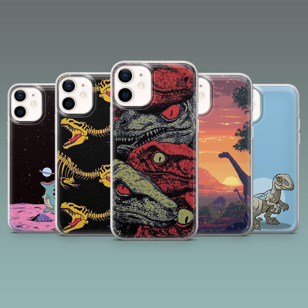 Scary Dinosaur Phone Case T-rex Cute Dino Cover for iPhone 17, 16, 15 ...