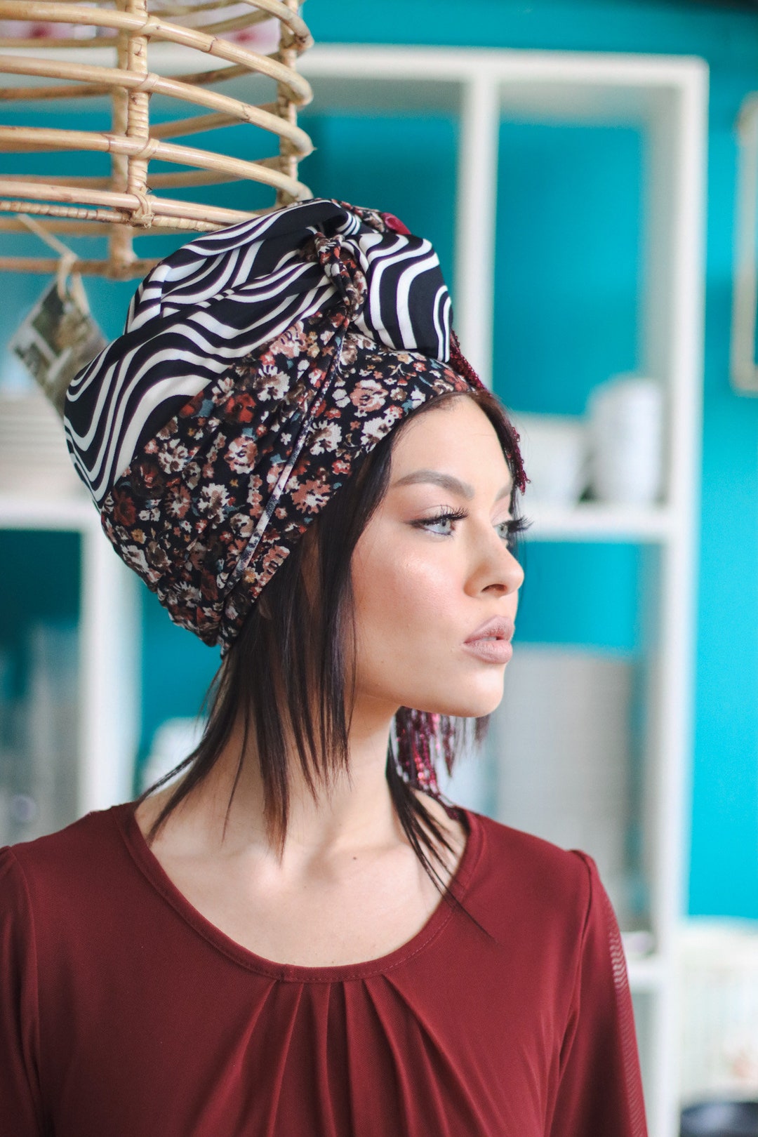 Gorgeous Headcover Tichel Head Covering Jewish Headcovering - Etsy
