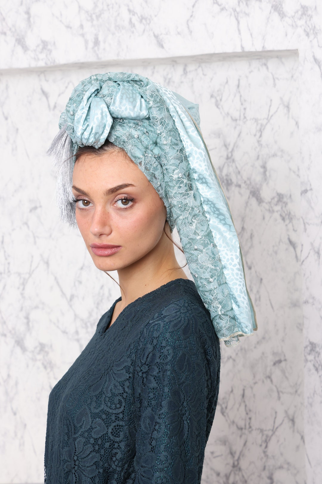 Beautifully Headscarf Tichel, Head Covering, Jewish Headcovering, Scarf ...