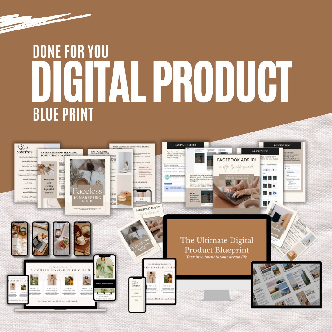 The Ultimate Digital Product Blueprint With MRR, 4000 Pages Canva ...