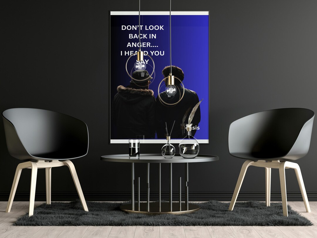 Oasis | Don't Look Back in Anger Song Lyrics| Britpop | Poster | Print ...