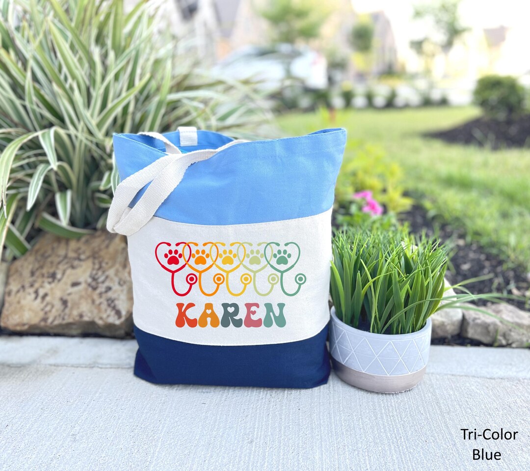 Custom Vet Tech Tote Bag, Veterinary Technician Bag, Personalized Vet ...