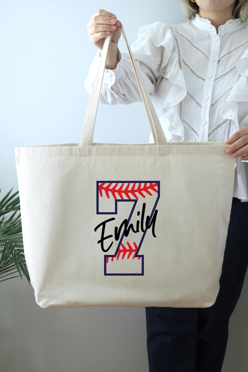 Personalized Baseball Tote Bag, Baseball Player Gift, Baseball Player ...