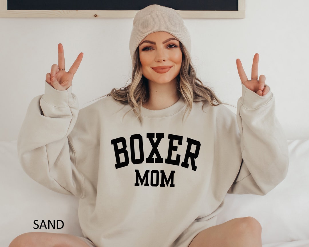 Boxer Mom Sweatshirt, Boxer Mom Crewneck, Dog Mom Sweatshirt, Mother's ...