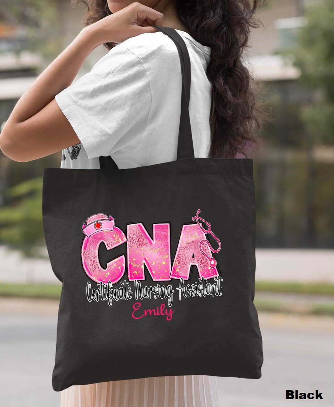 Personalized CNA Nurse Bag, Custom Nurse Tote Bag, Valentine Nurse Bag ...