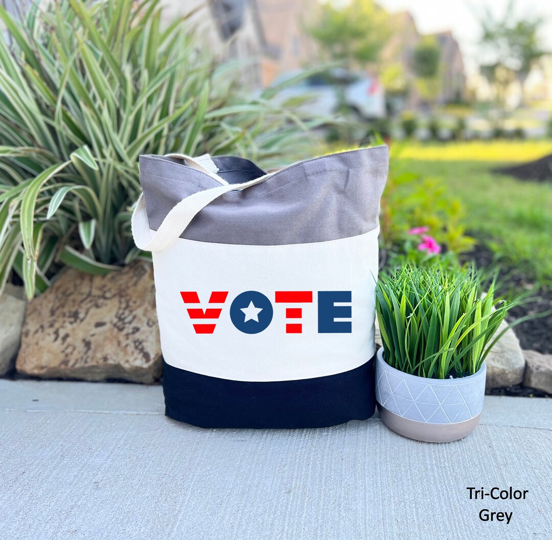 Vote Tote Bag, USA Flag Color Tote Bag, Politics Tote Bag, Voter Tote ...