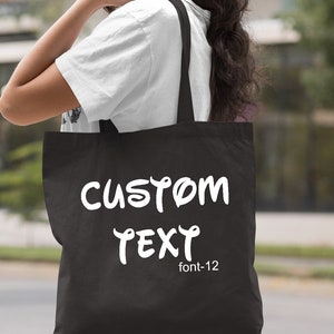 Personalized Tote Bag, Custom Text Tote Bag, Custom Tote Bag, Great ...