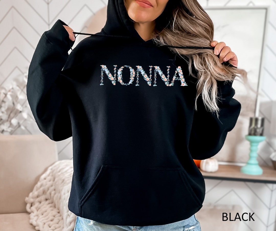 Nonna Hoodie, Nonna Crewneck, Mother's Day Gift for Grandma, Cute Nonna Sweatshirt, Pregnancy ...