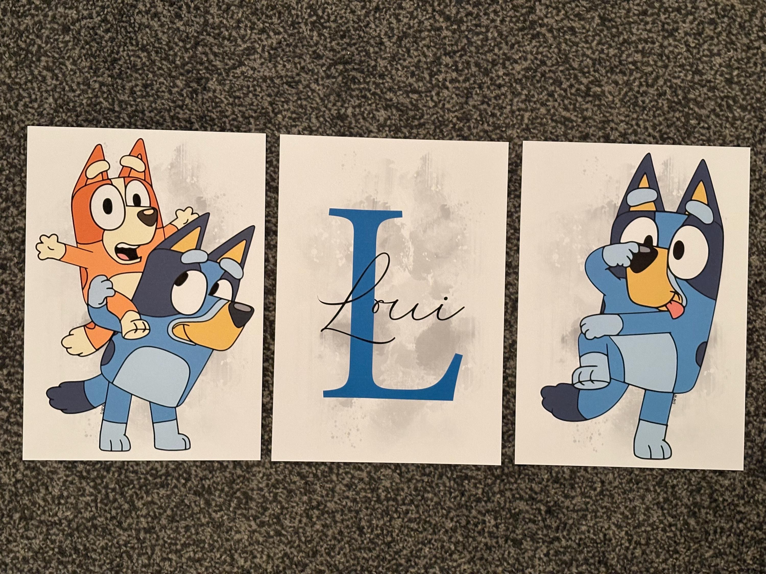 Set of 3 A4 A3 Bluey Bedroom Prints - Etsy