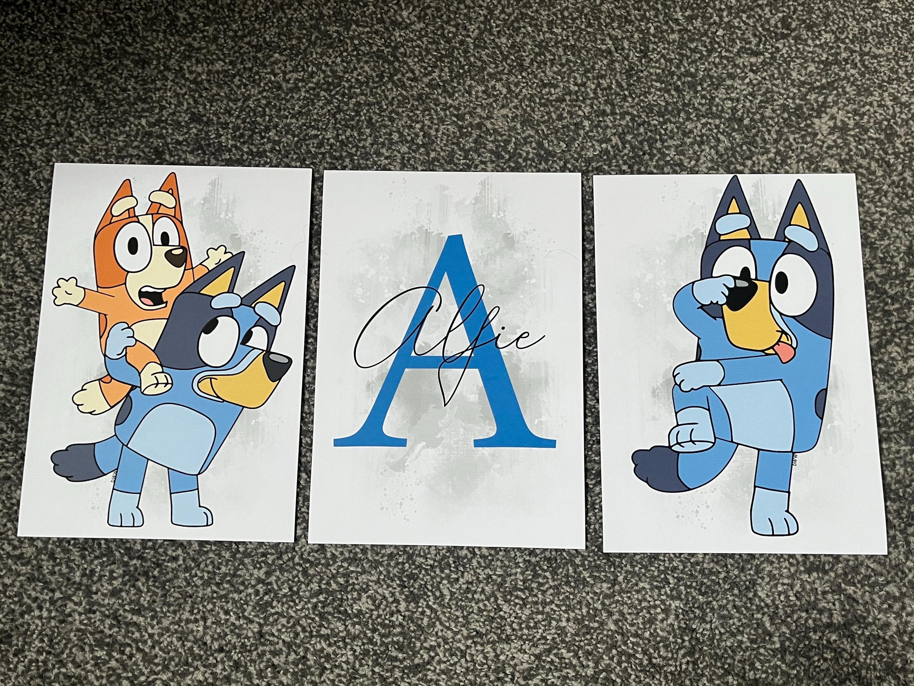 Set of 3 A4 A3 Bluey Bedroom Prints - Etsy