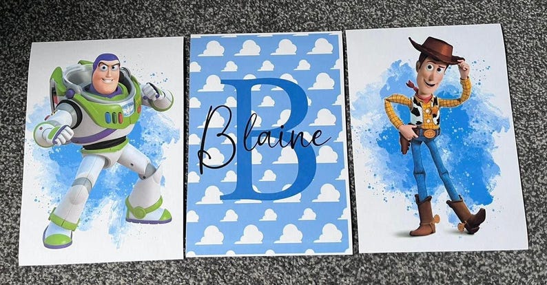 Set of 3 A4 A3 Toy Story Bedroom Prints - Etsy