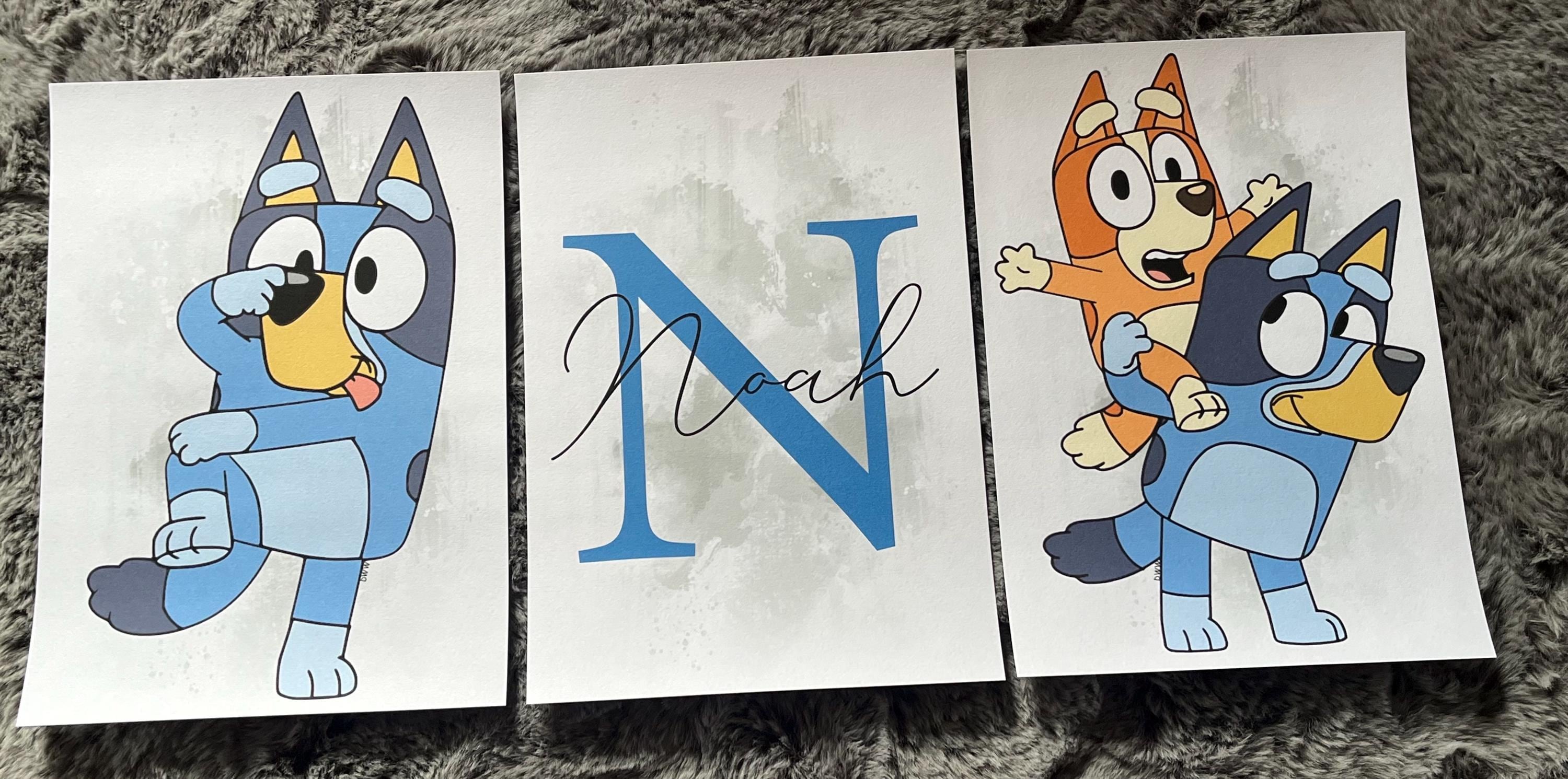 Set of 3 A4 A3 Bluey Bedroom Prints - Etsy