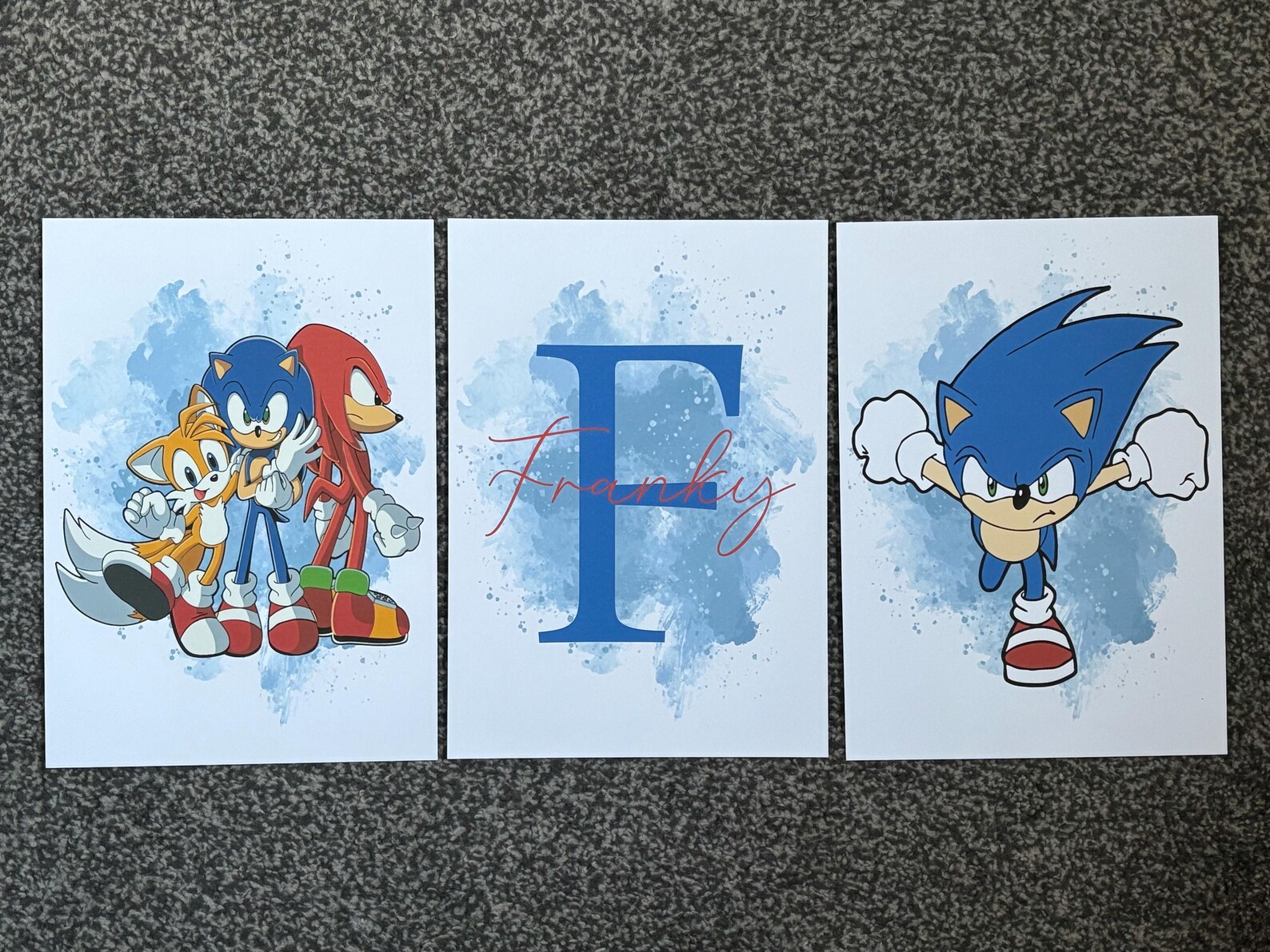 Set of 3 A4 A3 Sonic Bedroom Prints - Etsy