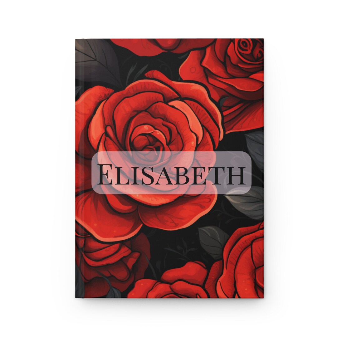 Personalized Red Rose Watercolor Notebook Unique Bridesmaid Gift ...