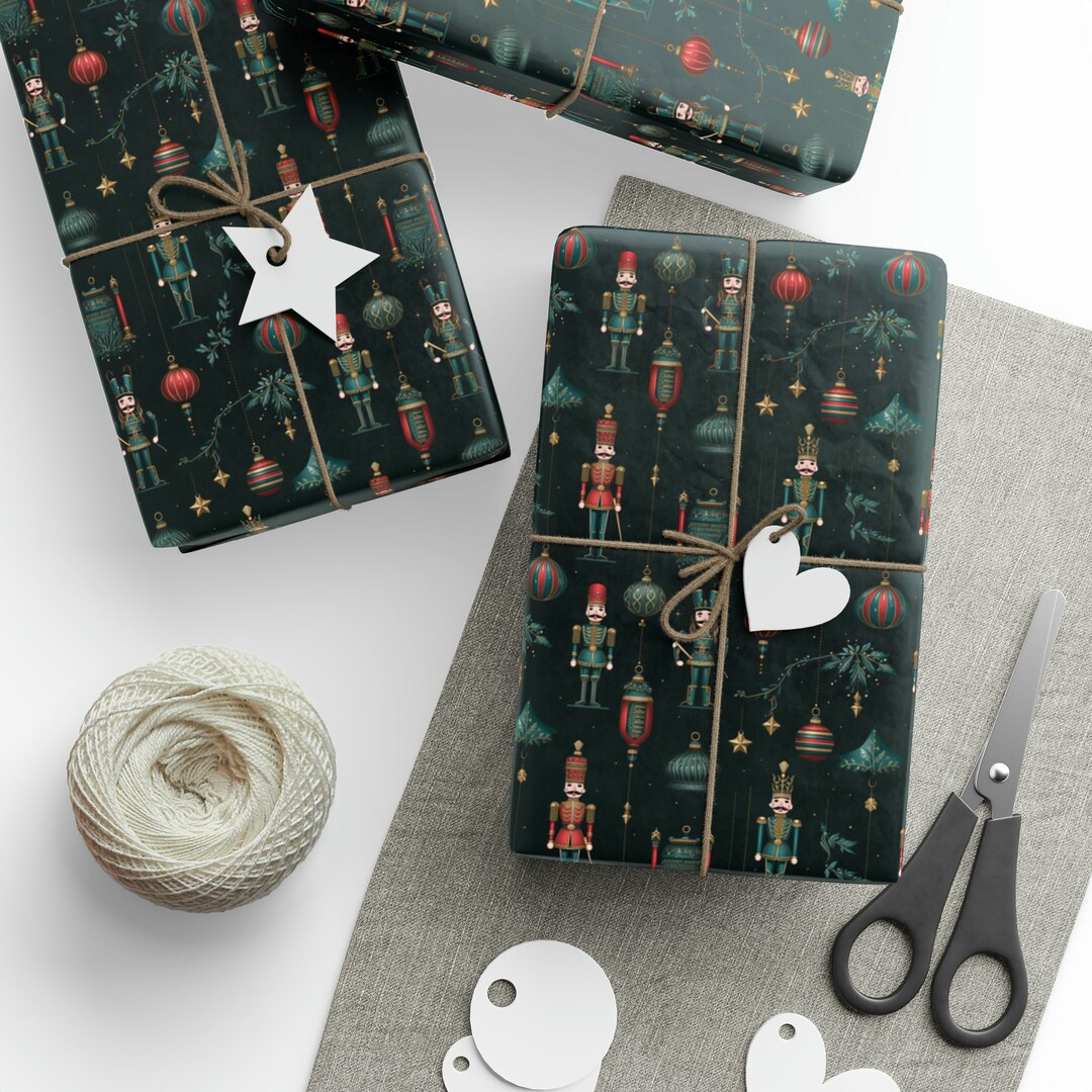 Nutcracker Ballet Christmas Gift Wrap Premium Wrapping Paper for ...
