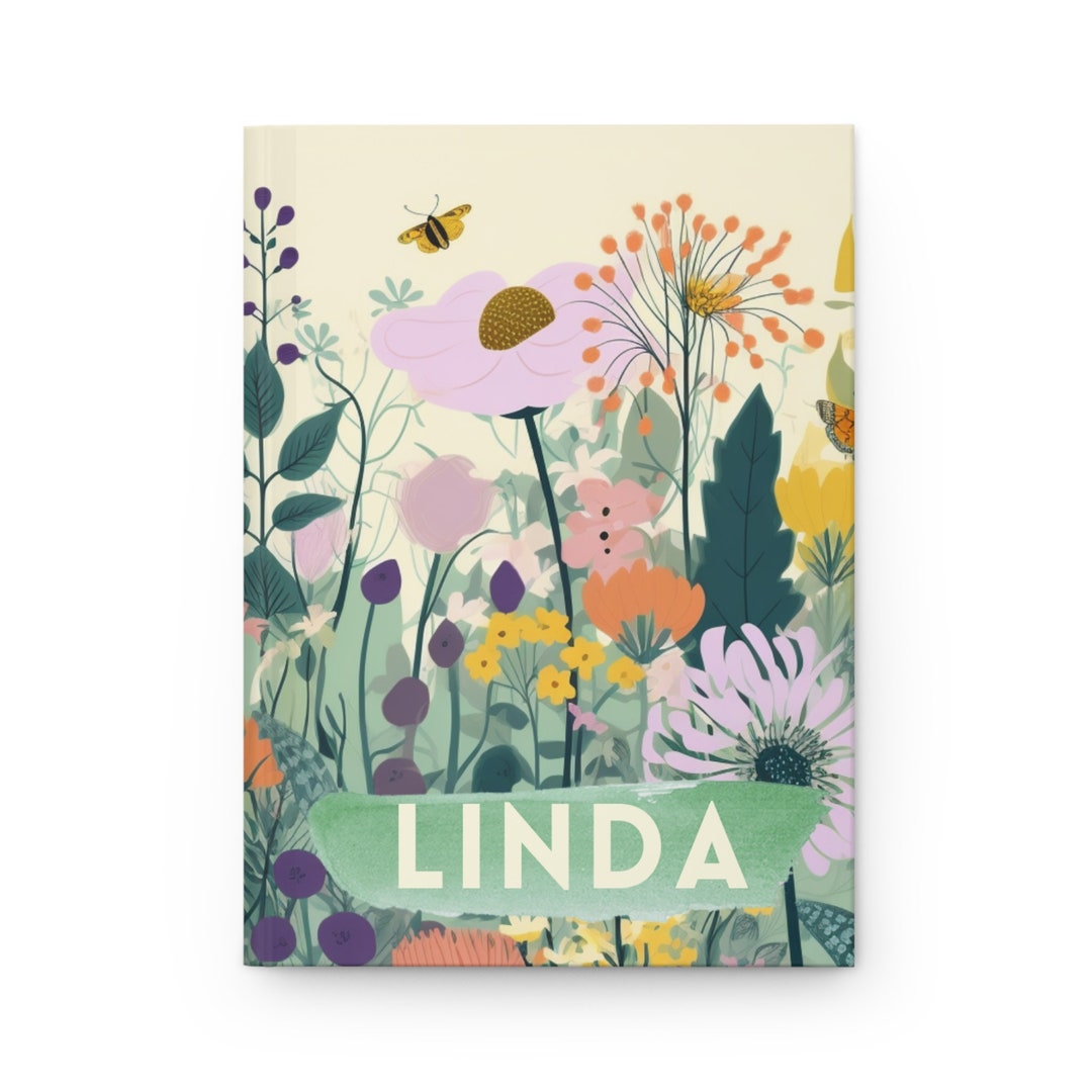 Custom Cottagecore Notebook Personalized Floral & Bee Design, Pastel ...