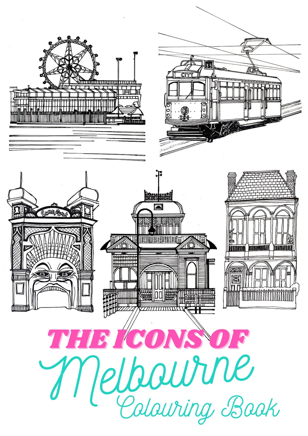 Melbourne Colouring Book || Printable, PDF, Instant Download, Australia ...