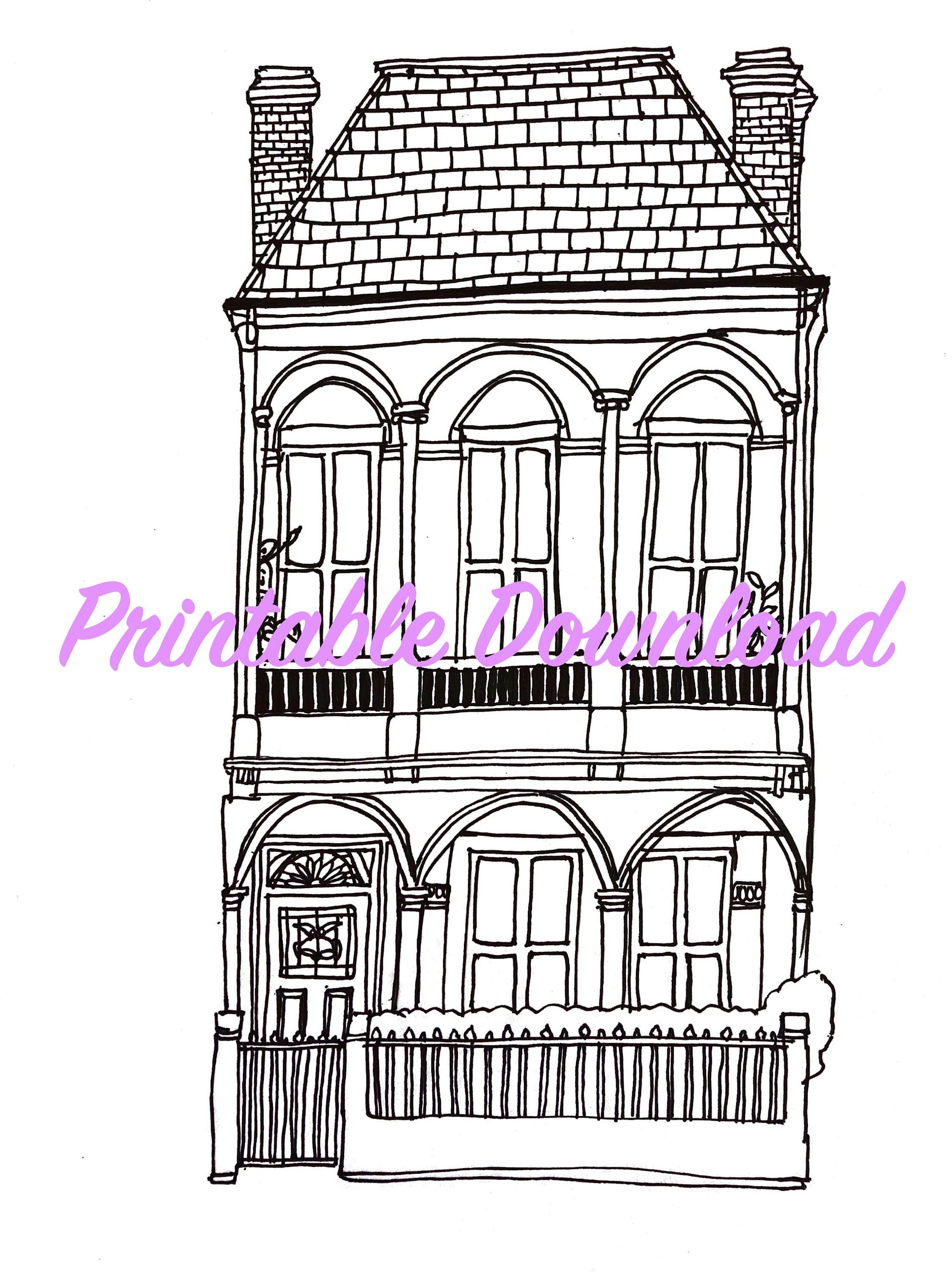 Melbourne Colouring Book Printable PDF Instant Download - Etsy
