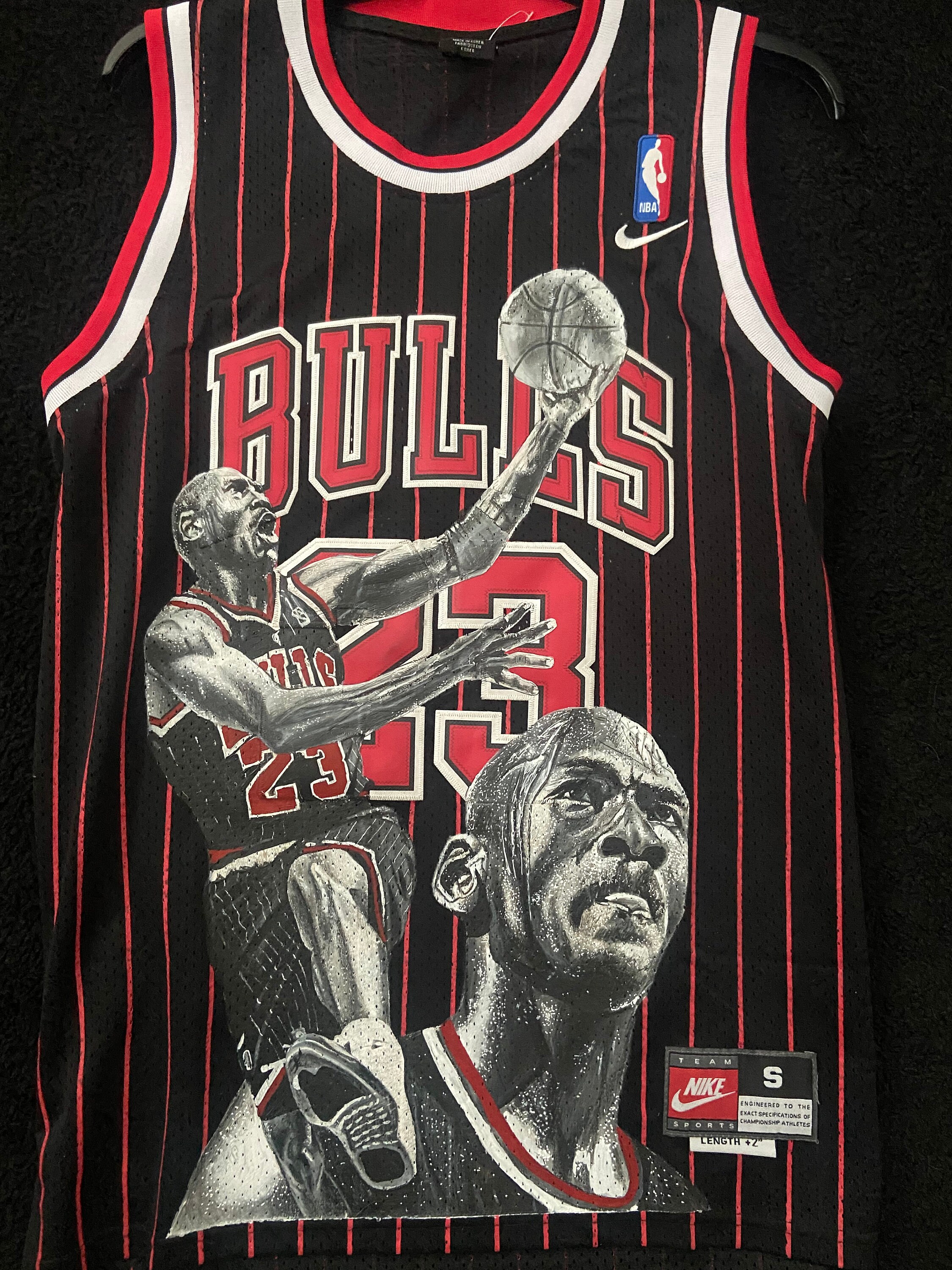 Michael Jordan Hand Painted Original Jersey - Etsy