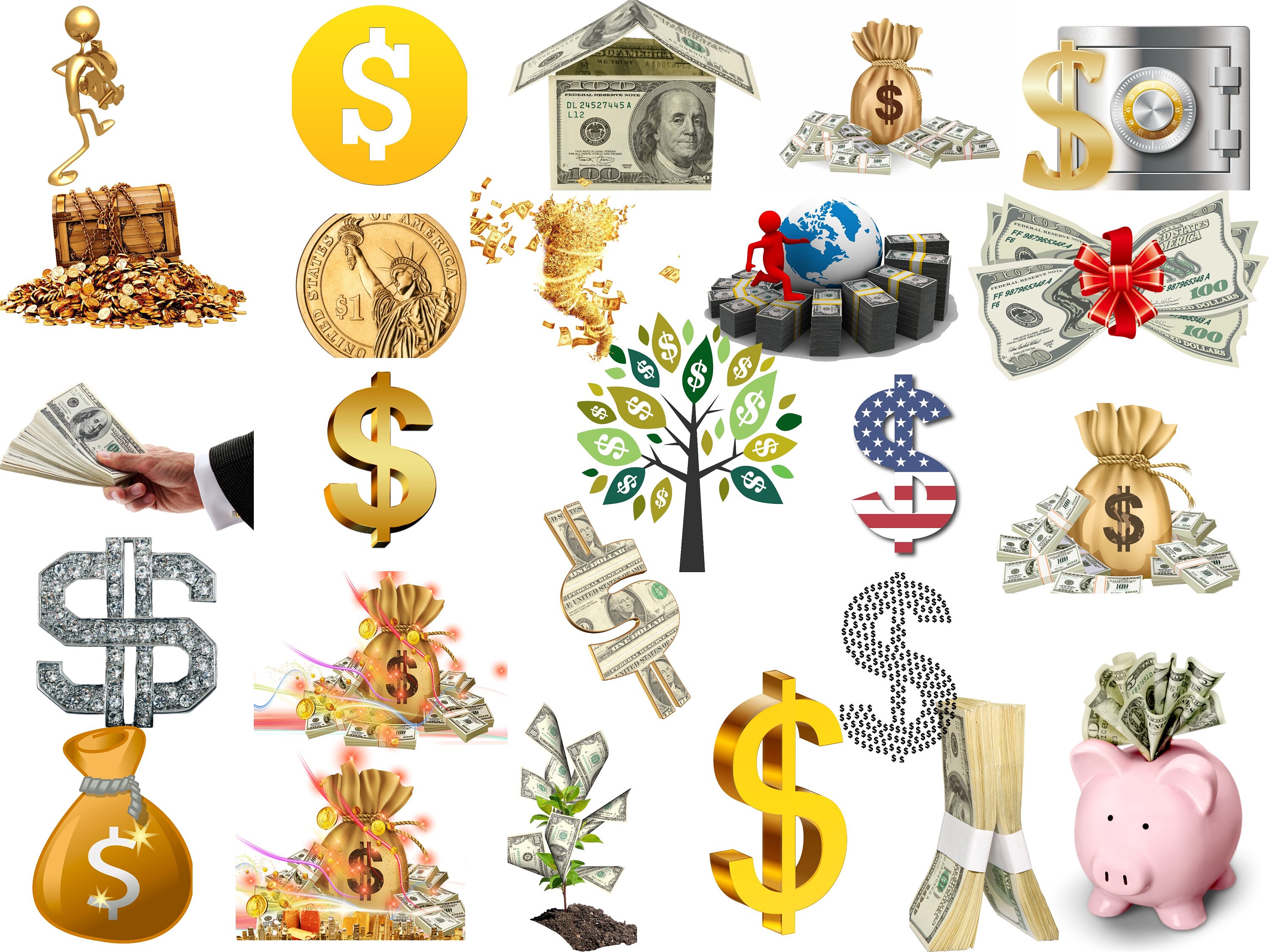 Coins And Notes Clipart