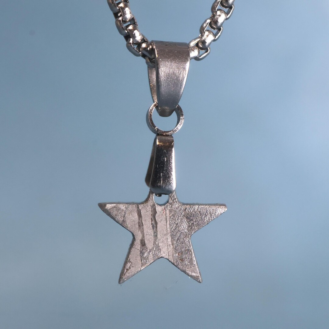 Iron Meteorite Small Star Pendant Necklace Personalized Gift - Etsy